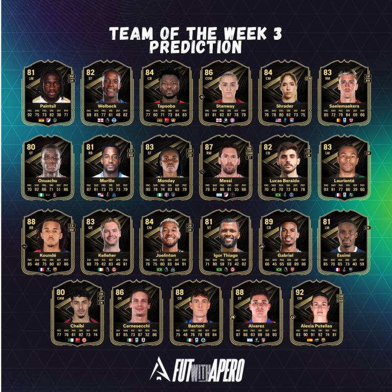Prédiction TOTW 3 sur FC 26 | FUT with Apero